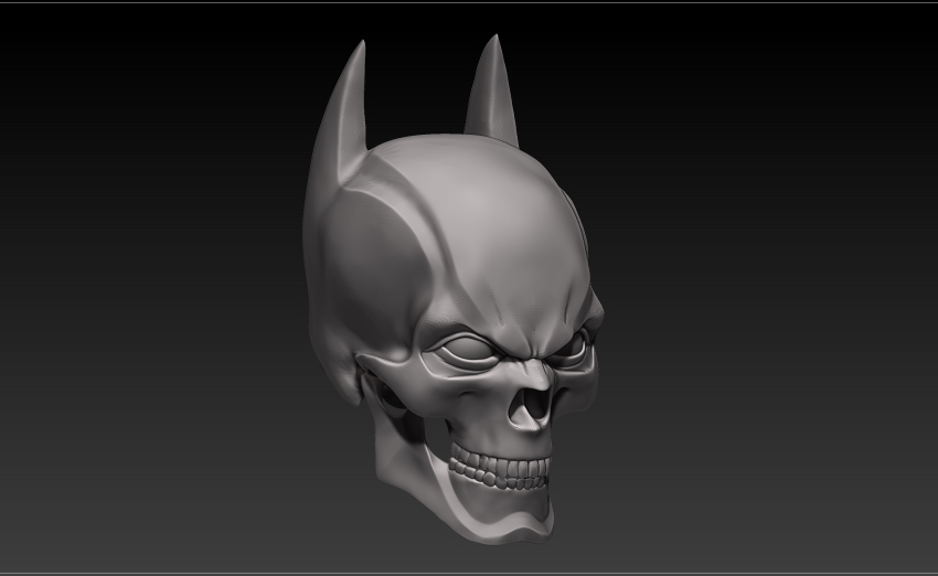 💀 batman skull V2・ STL File for ・Cults
