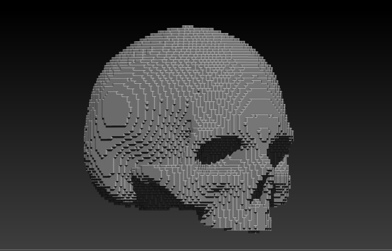 💀 pixelart skull・Free STL File for ・Cults