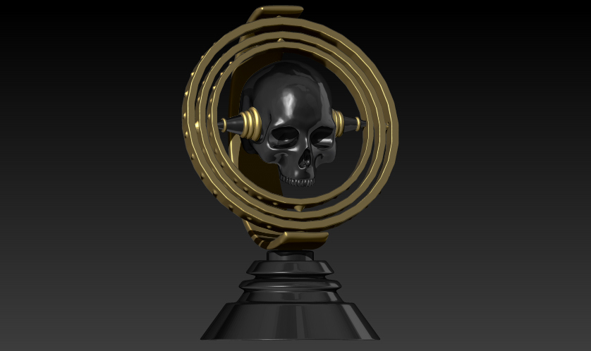 STL file gyroscope skull 💀 ・3D printable model to download・Cults