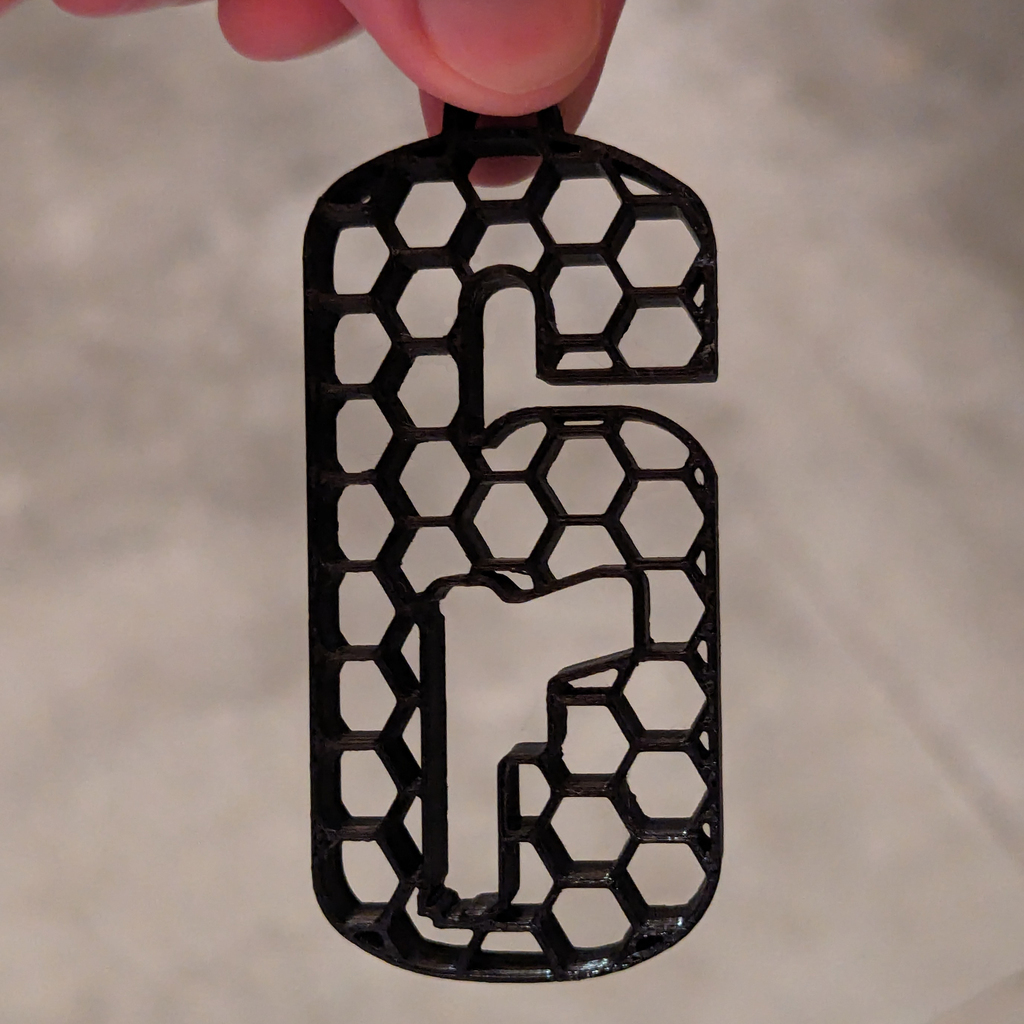 🌈 Rainbow Six Siege Hexagon Charm・Free 3D File for ・Cults