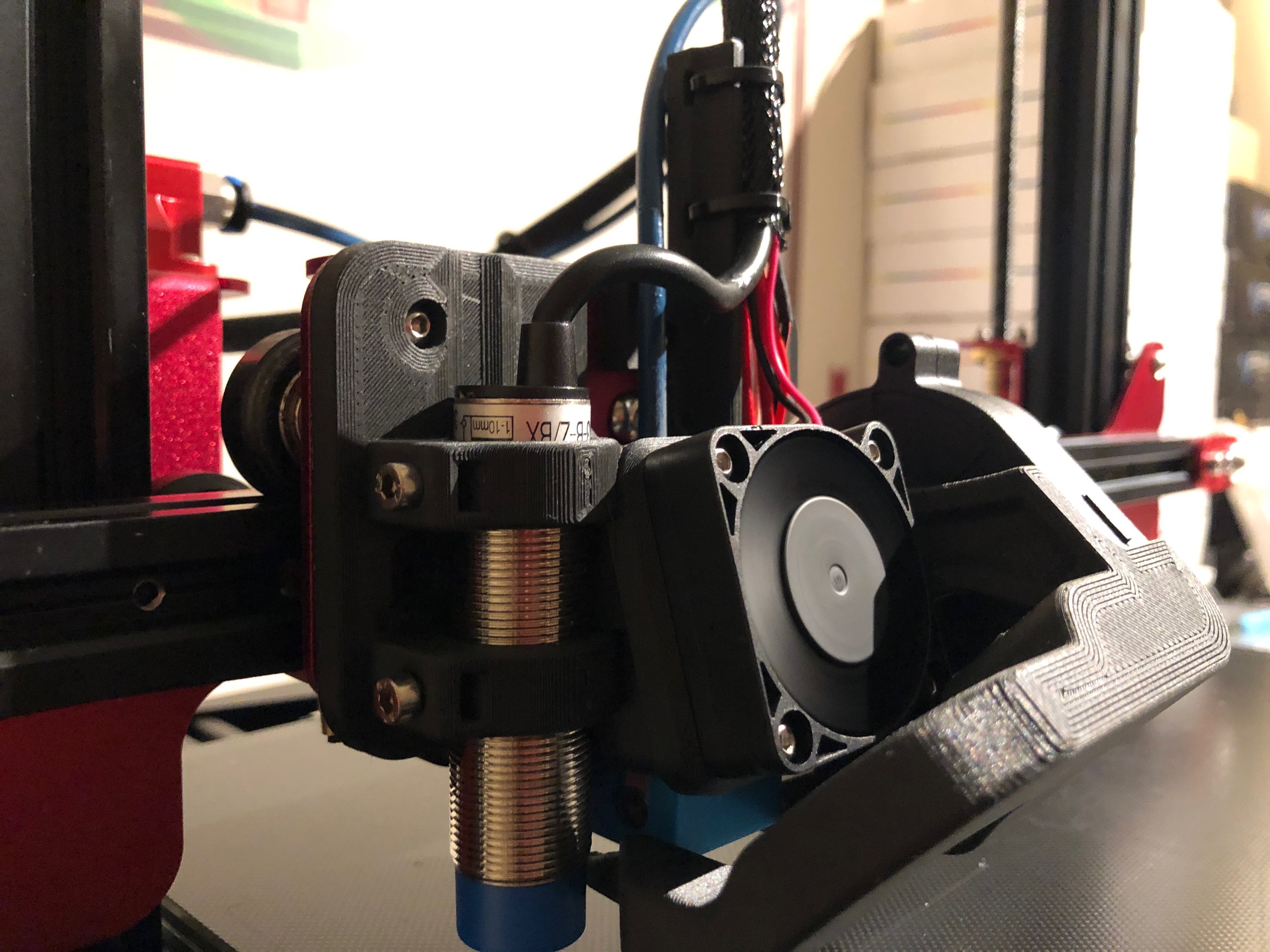 3D printing Creality CR10S Pro Hotend mount and Part Cooling + BLTouch mount・Cults