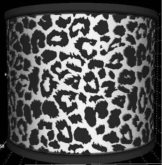 STL file Lithophane Leopard print Lamp shade 120mm dia 🐆・3D printable ...