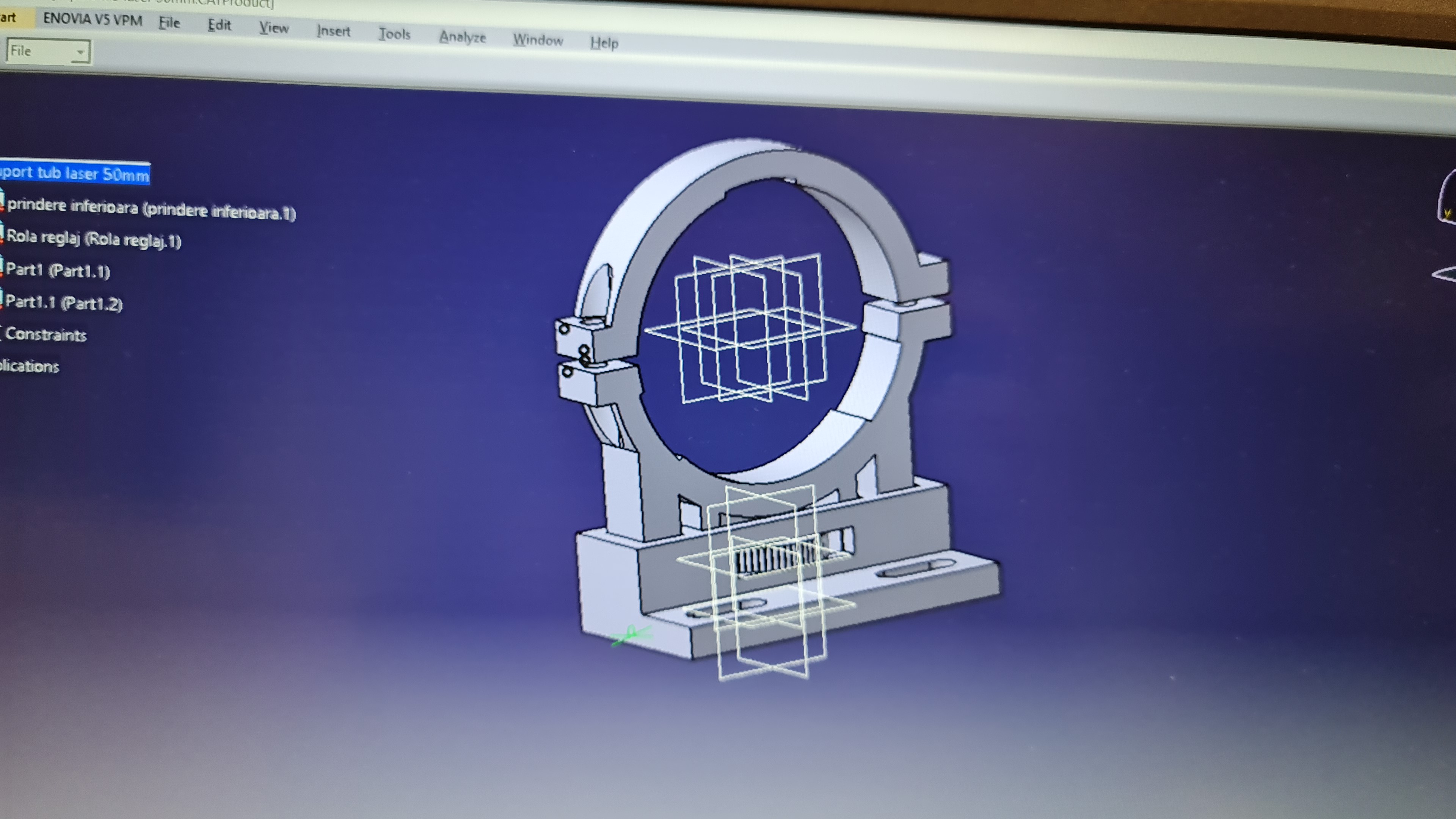 STL file 50mm laser tube mount with adjustment 📱 ・Model to download and ...