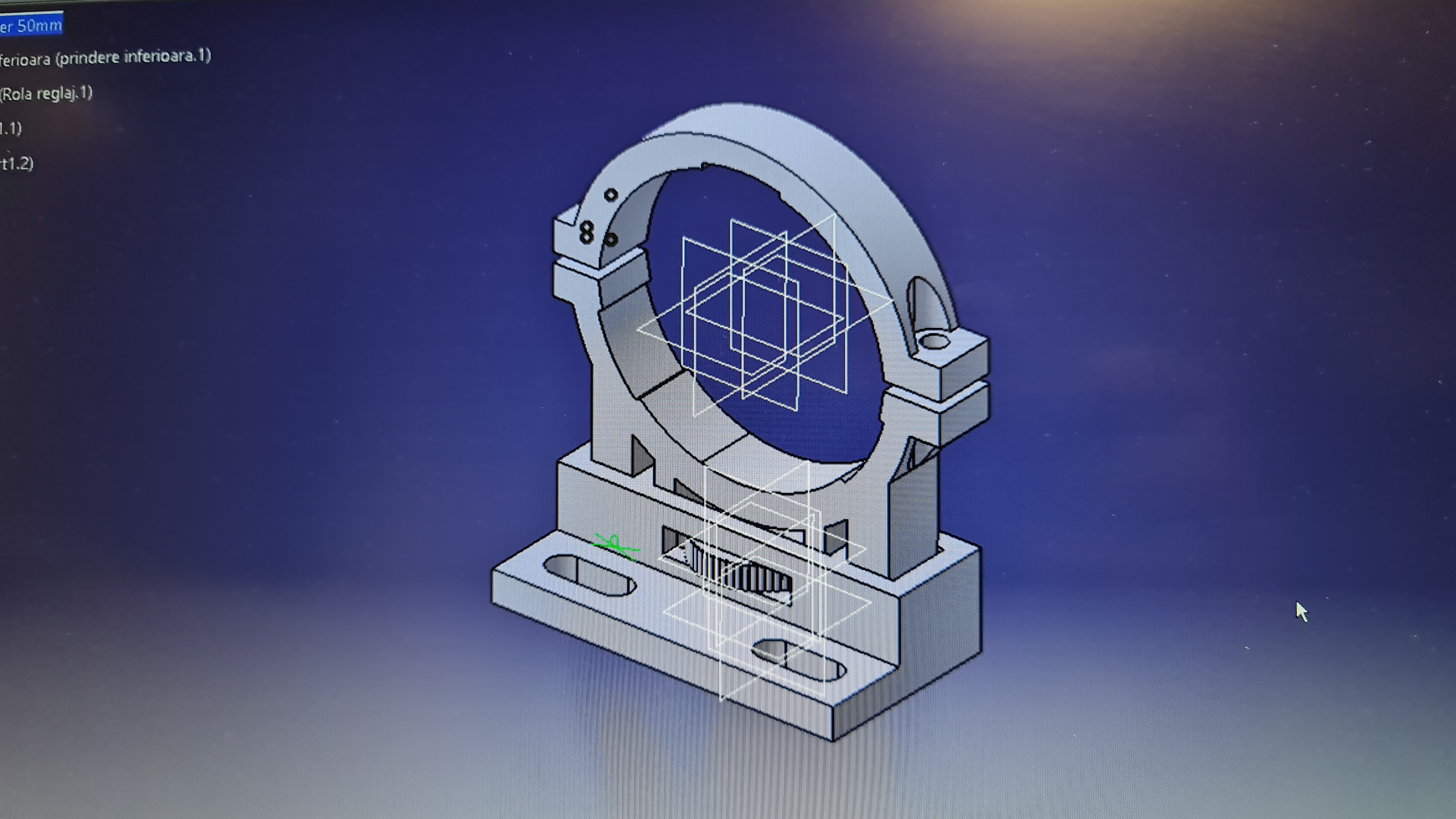 STL file 50mm laser tube mount with adjustment 📱 ・Model to download and ...