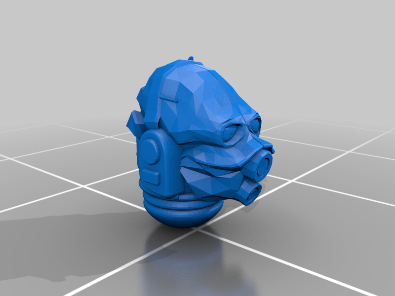 👽 Combine grunt 28mm head・Free STL File for ・Cults