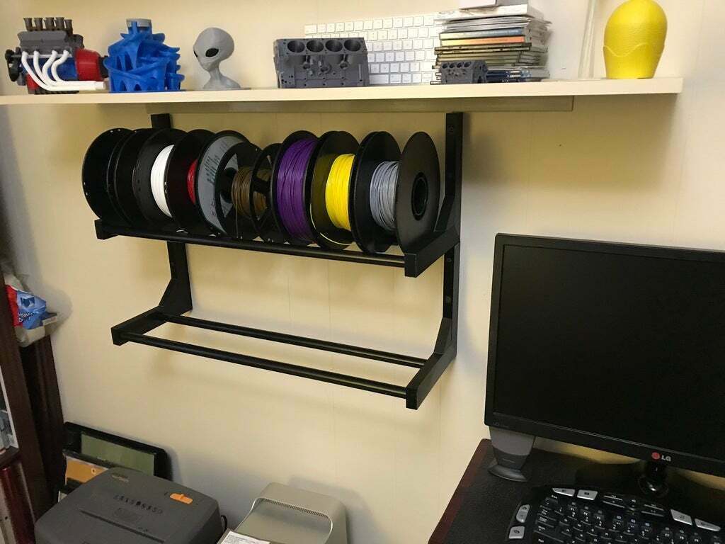 🪢 Wall Rack for Filament・Free STL File for ・Cults