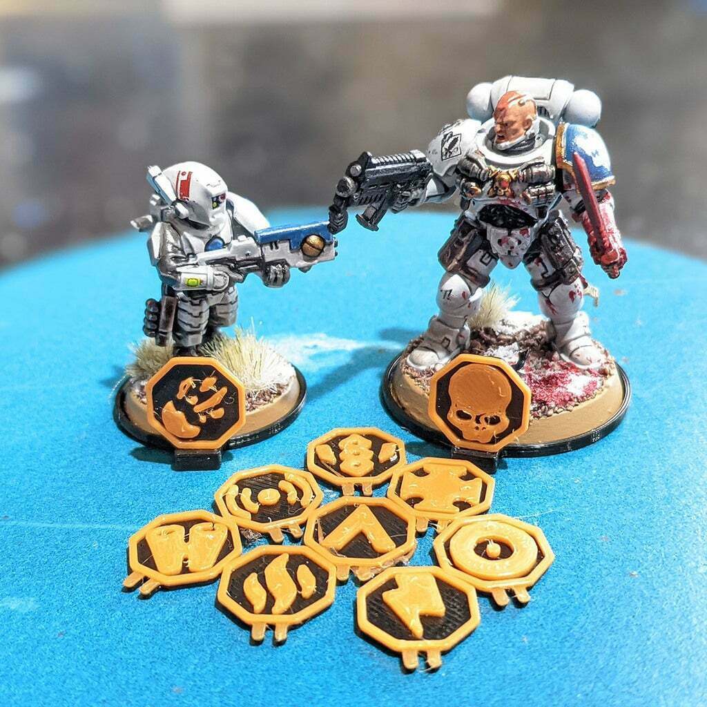 ⚔ Warhammer 40k Kill Team Specialist Token Base Icons Magnetic・Free STL ...