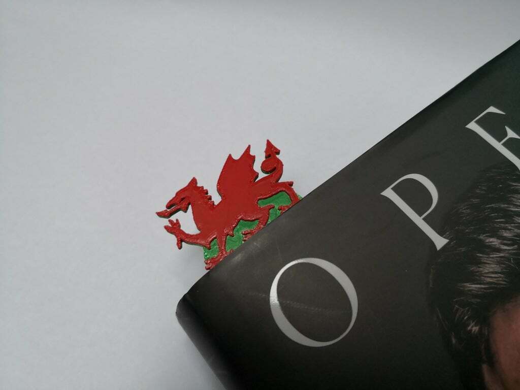 🐉 Welsh Dragon Bookmark・Free STL File for ・Cults