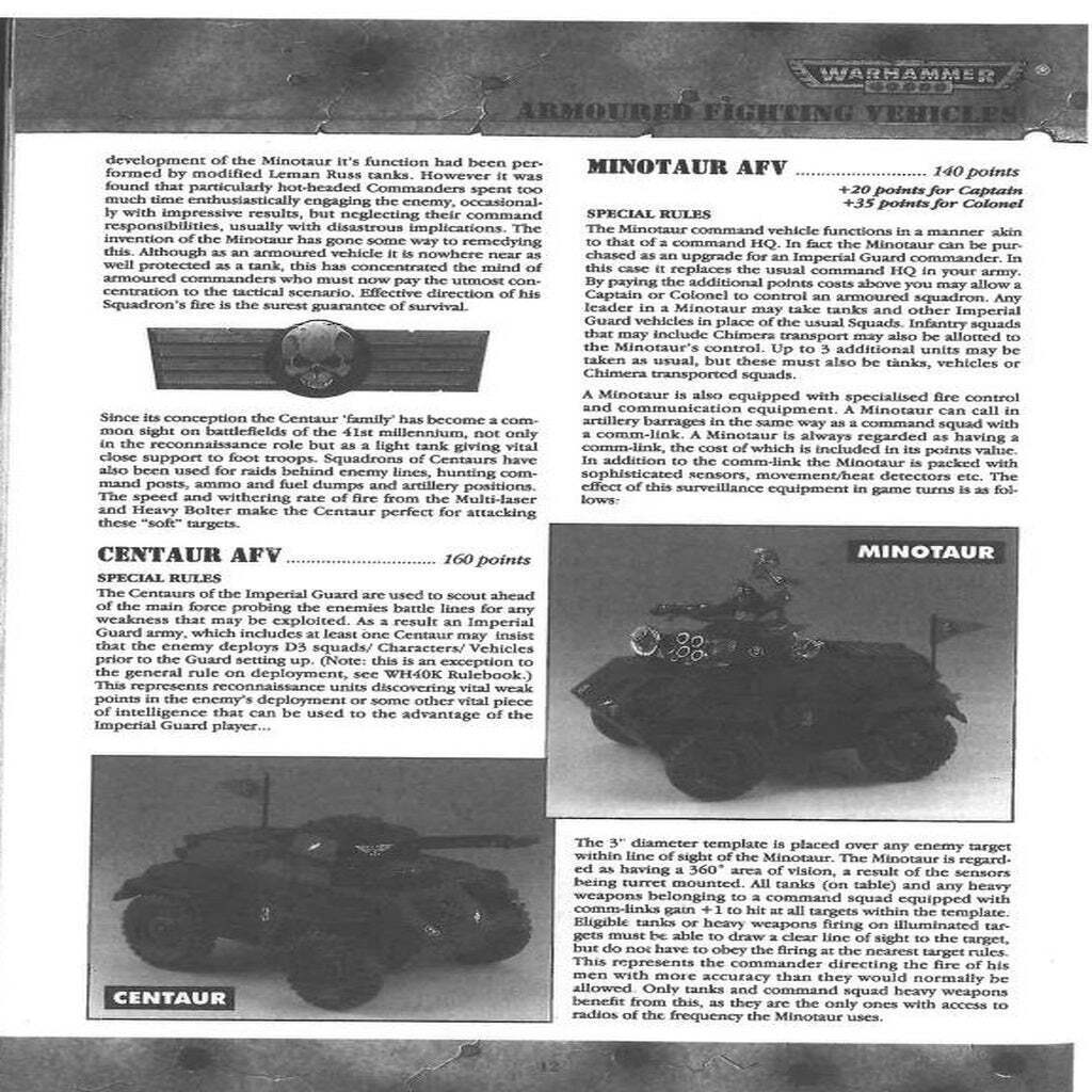 🎲 Minotaur C.V. (lost STC) - WH40k・Free STL File for ・Cults