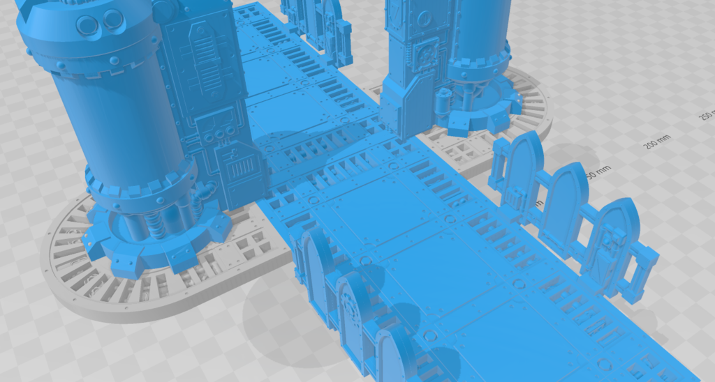 🎲 SM Walkway 61xRound - WH40k・Free 3D File for ・Cults