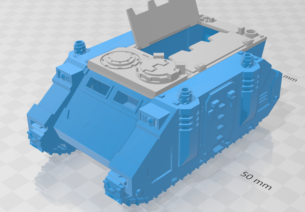 🦏 40k Rhino alternative top hatch - WH40k・Free STL File for ・Cults