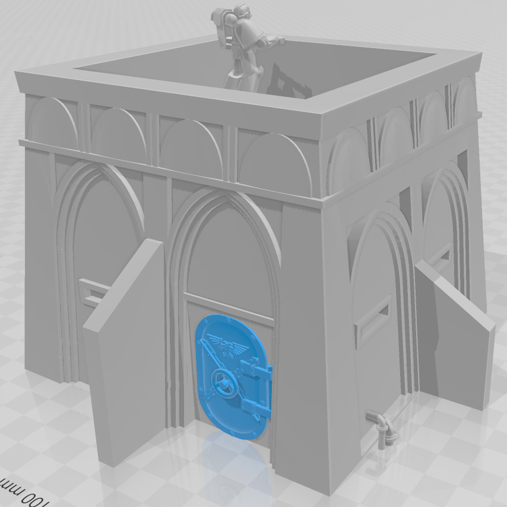 🎲 Pre-Fab Bunker 1 - WH40k・Free STL File for ・Cults