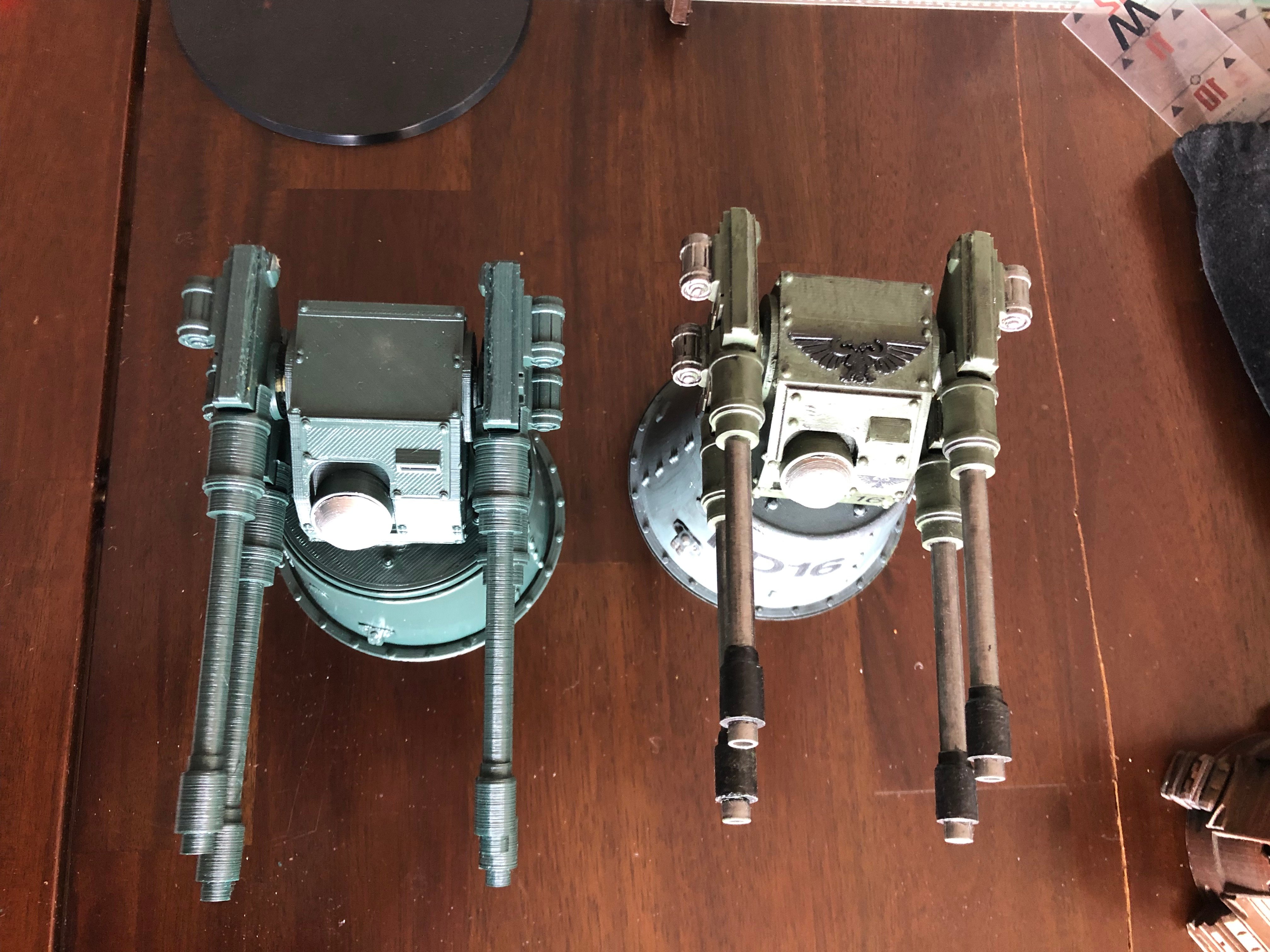 3D printed DIY - Heavy AA Turret and base - WH40k・Cults