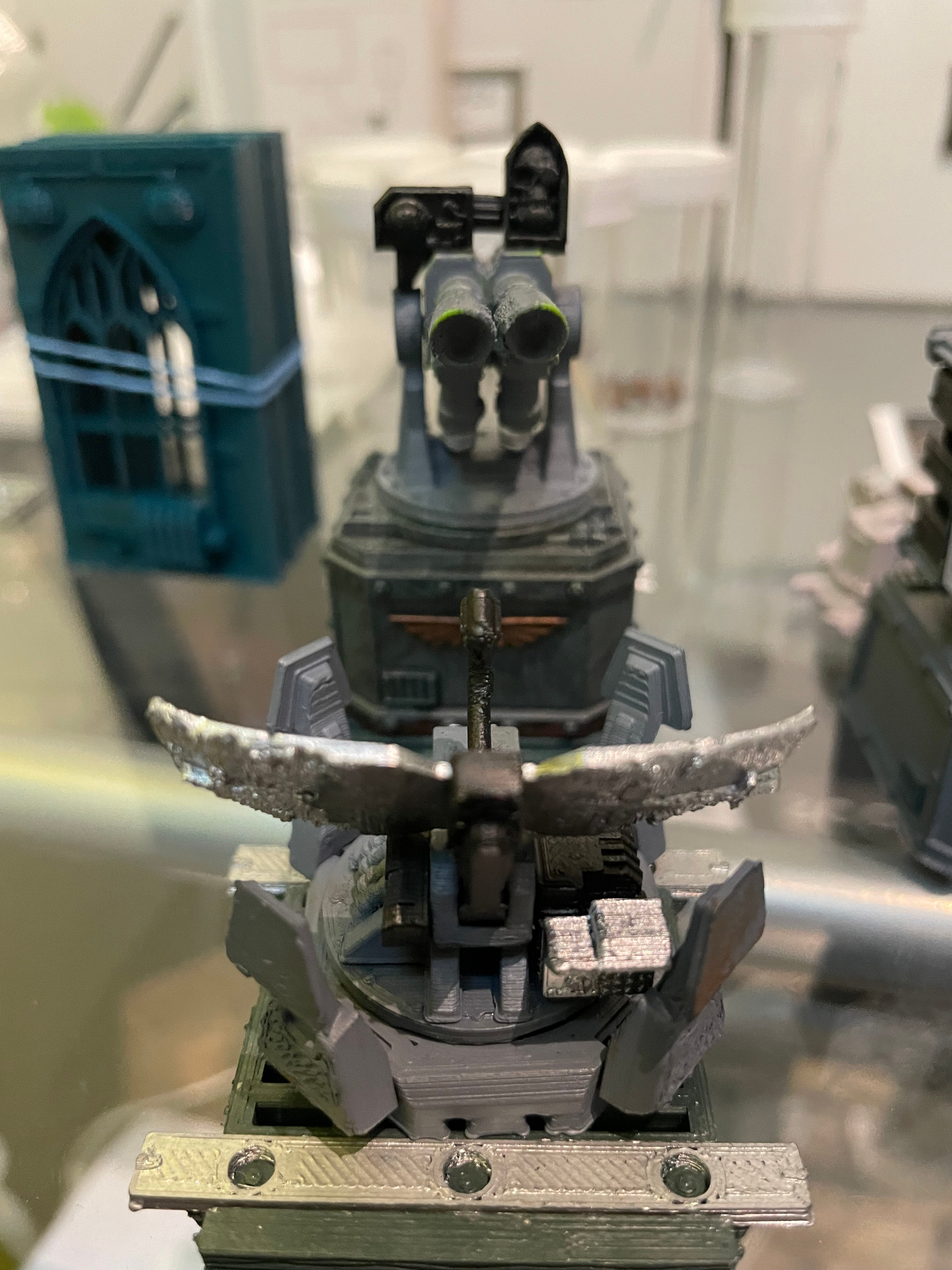 3D printed Dual Las cannon for Aegis base or Tarantula base - Wh40k・Cults