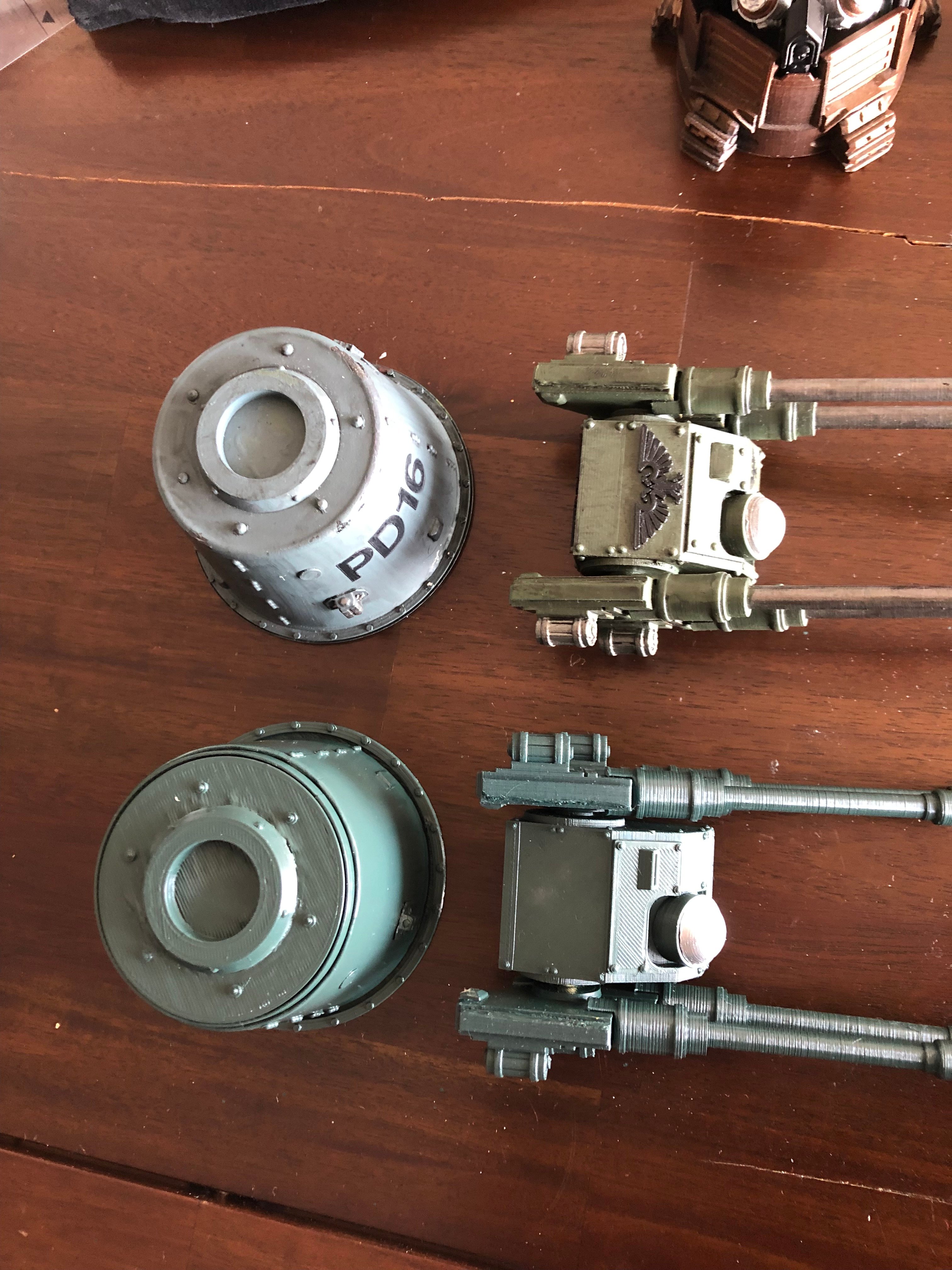 3D printed DIY - Heavy AA Turret and base - WH40k・Cults