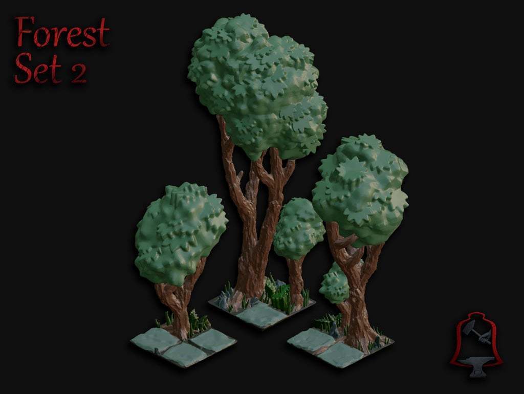 🌿 OpenFoliage Forest Set 2・Free STL File for ・Cults