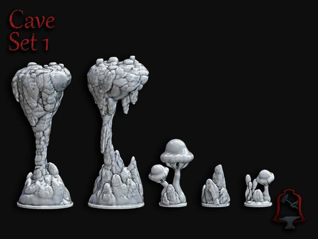 🪨 Openfoliage Cave Set 1・Free STL File for ・Cults