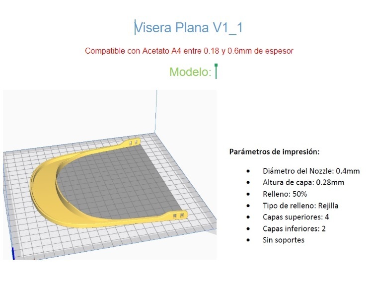 Archivo STL gratis Visera Plana V1_1 👽・Modelo imprimible en 3D para ...
