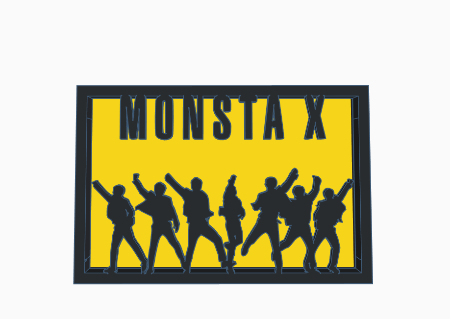 Archivo STL gratuito Arte de la silueta de Monsta X 🖼️ ・Design para ...