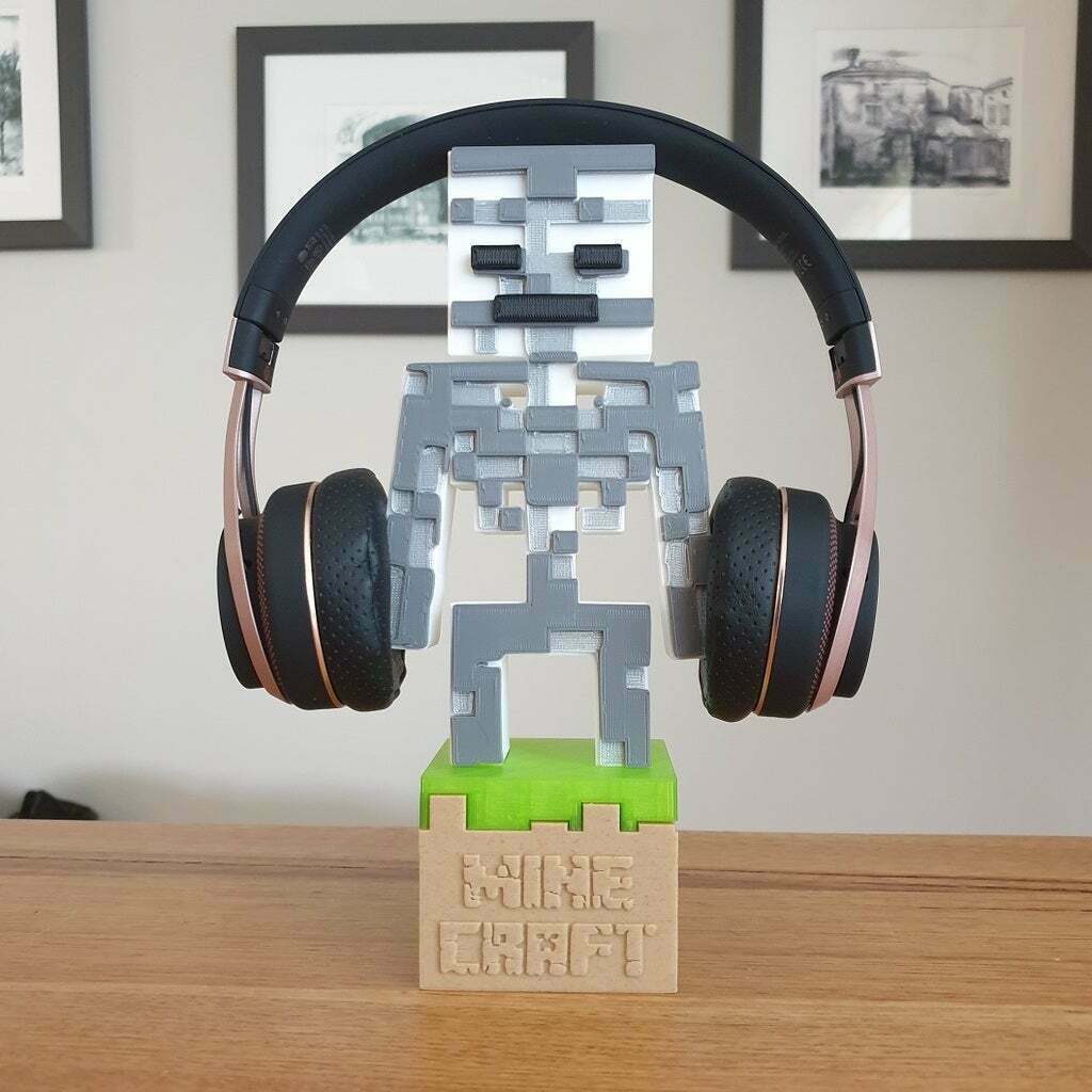 Fichier STL gratuit Support pour casque Minecraft 🎵 ・Design à ...