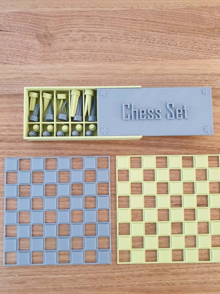 Free STL file Chess set with storage box ♟️ ・Object to download and to ...