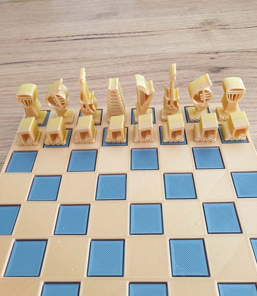 Free STL file Music Chess Set 🎵 ・3D printable design to download・Cults