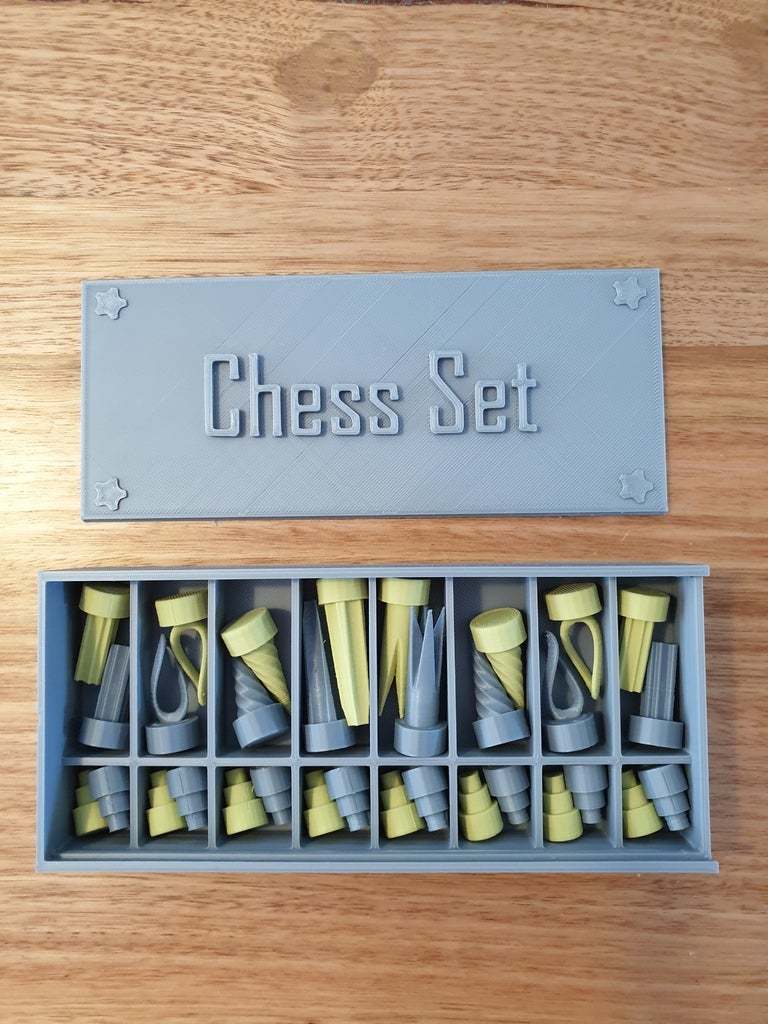 Free STL file Chess set with storage box ♟️ ・Object to download and to ...
