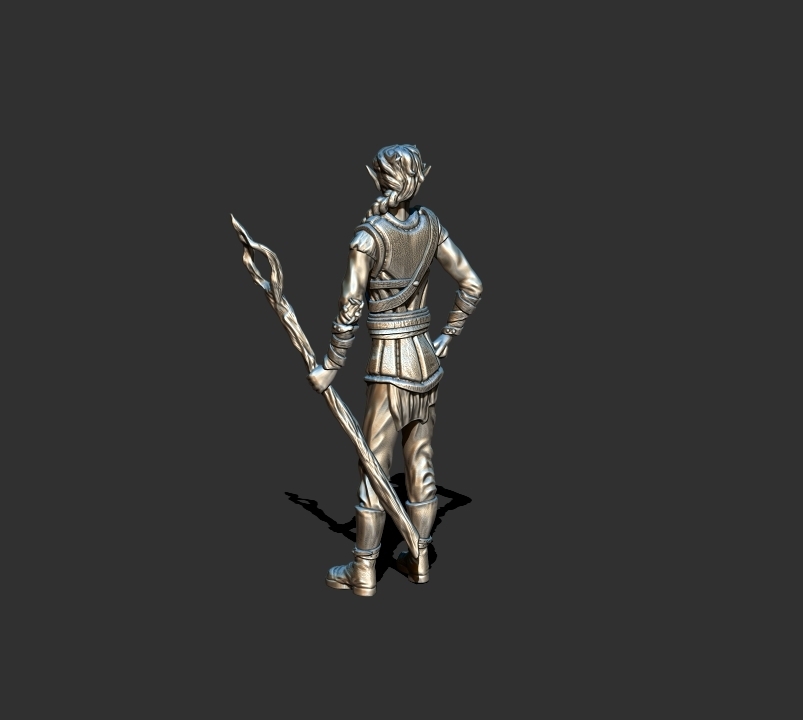 🧝 Elf wizard with staff・Free STL File for ・Cults