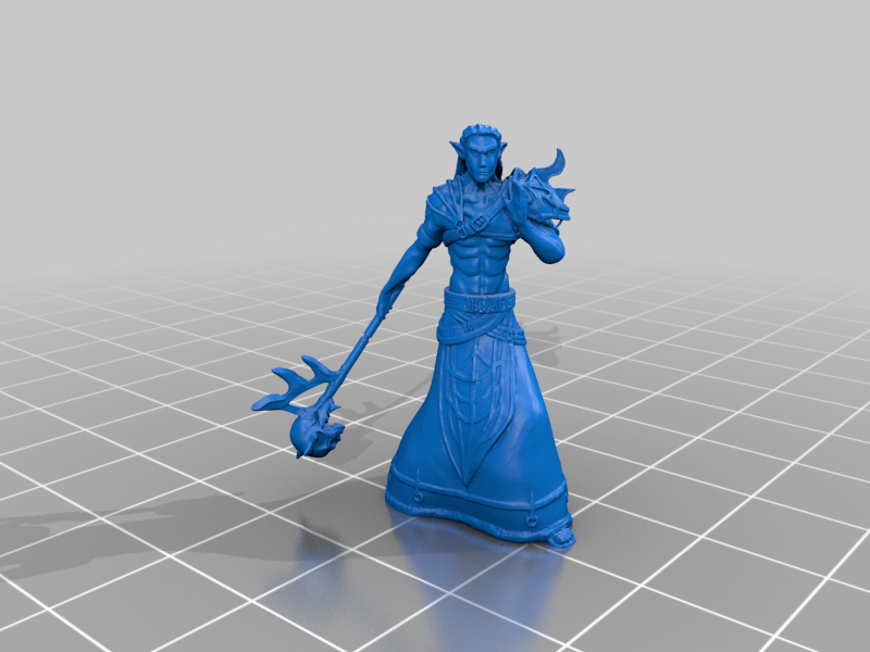 🧝 Dark elf Sorcerer Spellforce・Free STL File for ・Cults