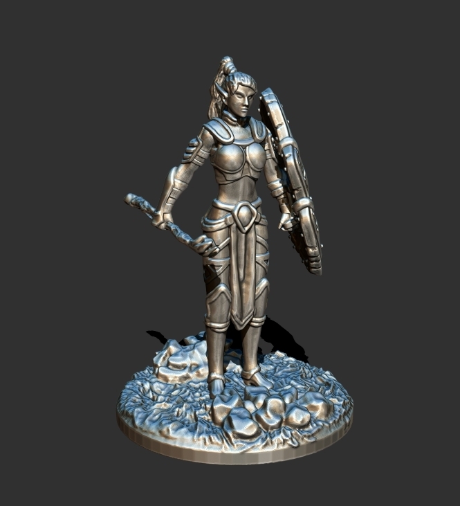 🧝 Elf female Warder Spellforce・Free STL File for ・Cults