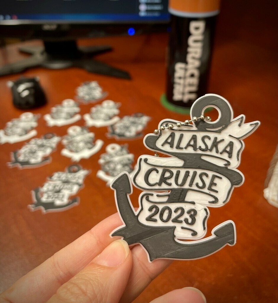 🧲 Alaska Cruise Magnet Keychain・Free 3D File for ・Cults