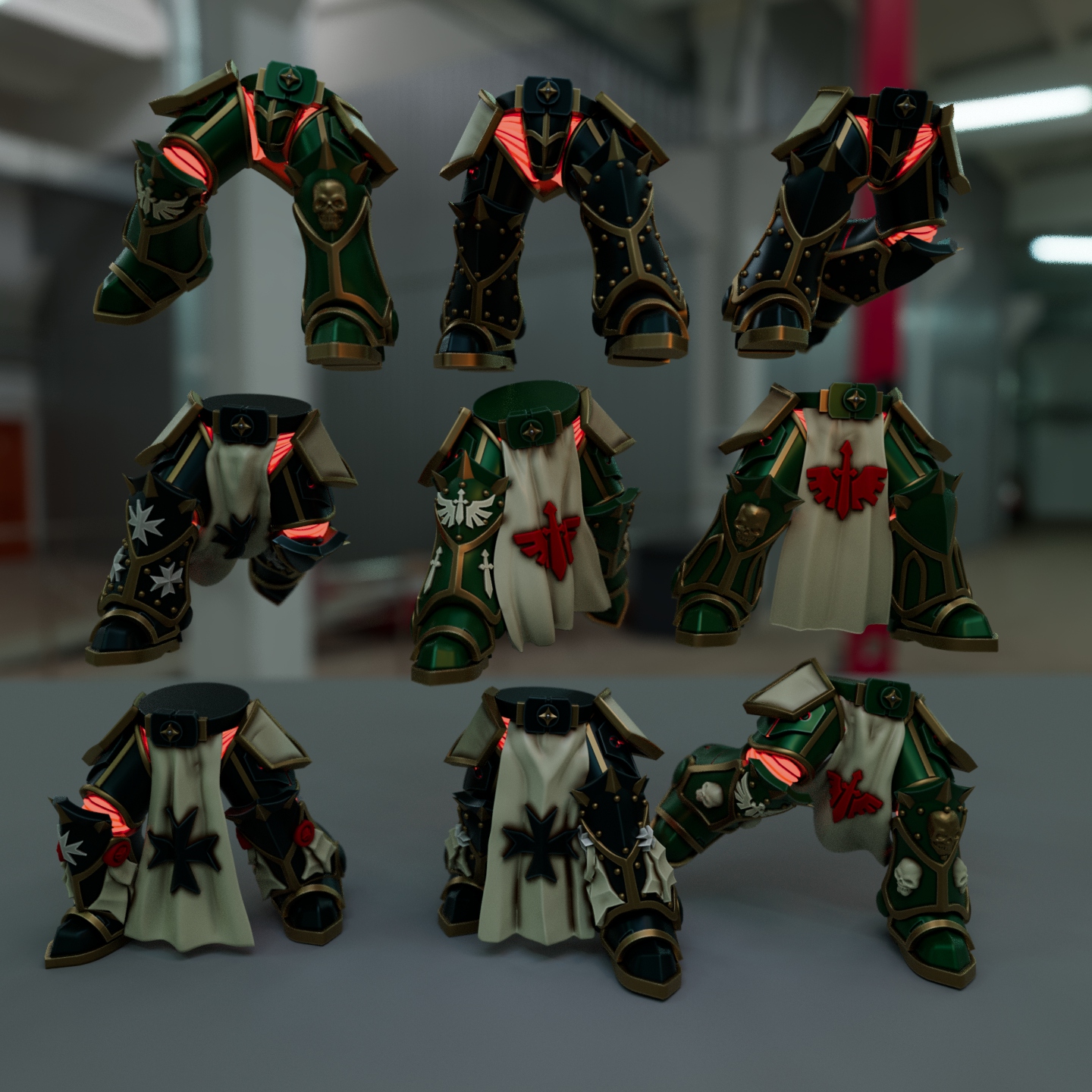 👷 Gloomy Angels + Templar Crusaders Prime Knightly Legs (Constructor ...