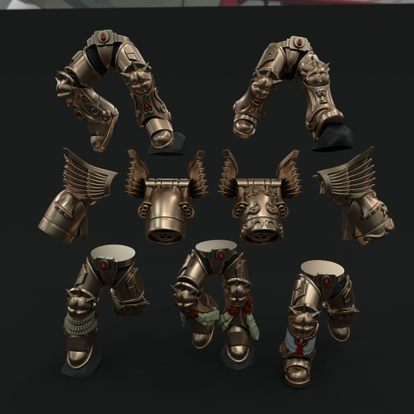 👼 Sanguine Angel Legs and Jet Packs・ STL File for ・Cults