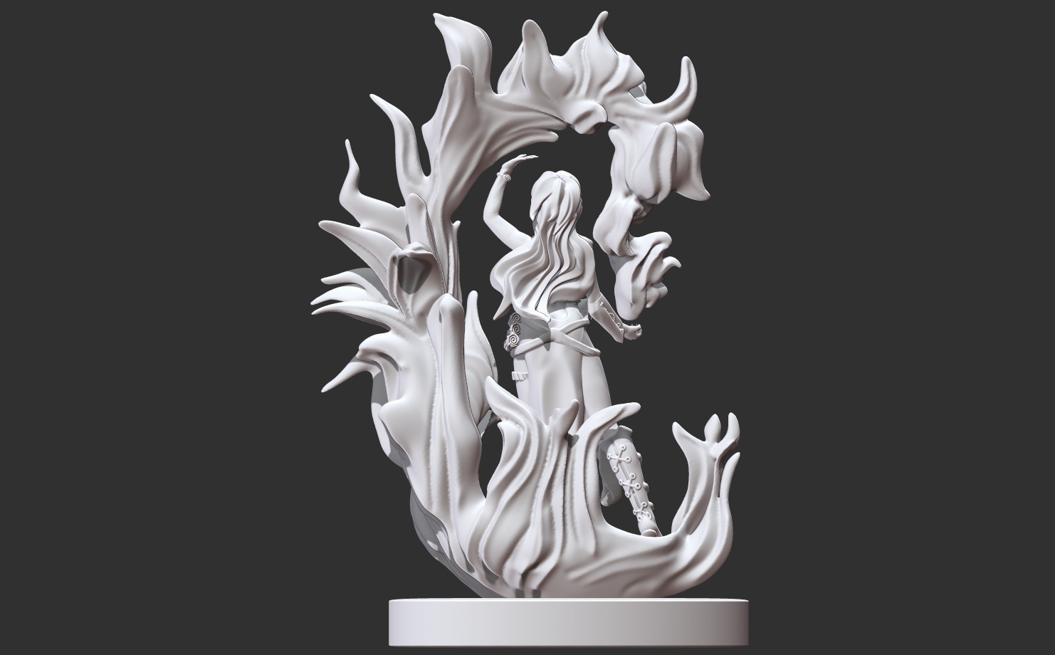 STL file Fire witch figure - DnD and tabletop mini 🔥・3D printable model ...