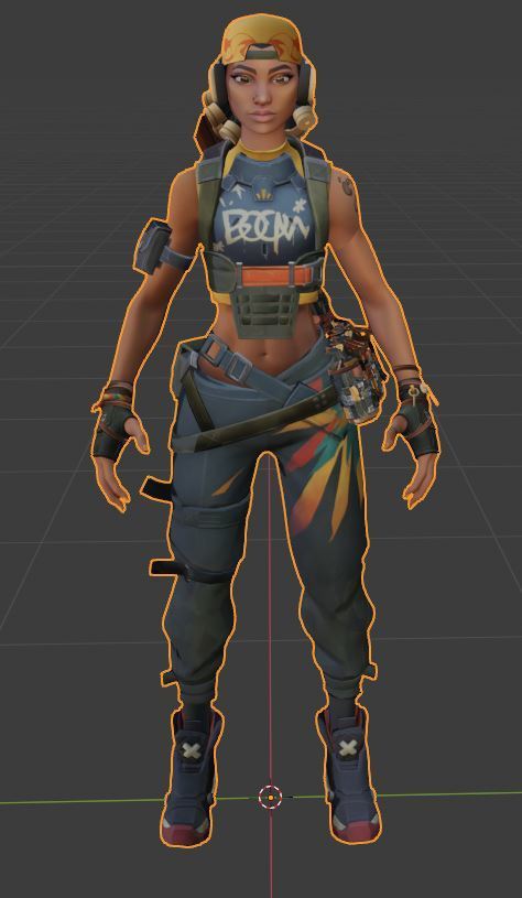 🎲 Raze Valorant Low Poly・Free STL File for ・Cults