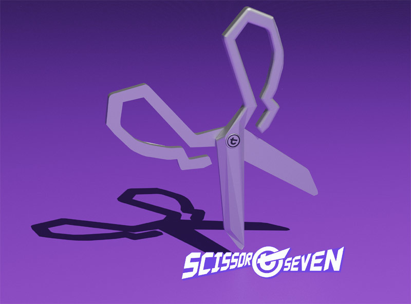 Free STL file (七) Scissor Seven Scissors ️ ・Object to download and to ...