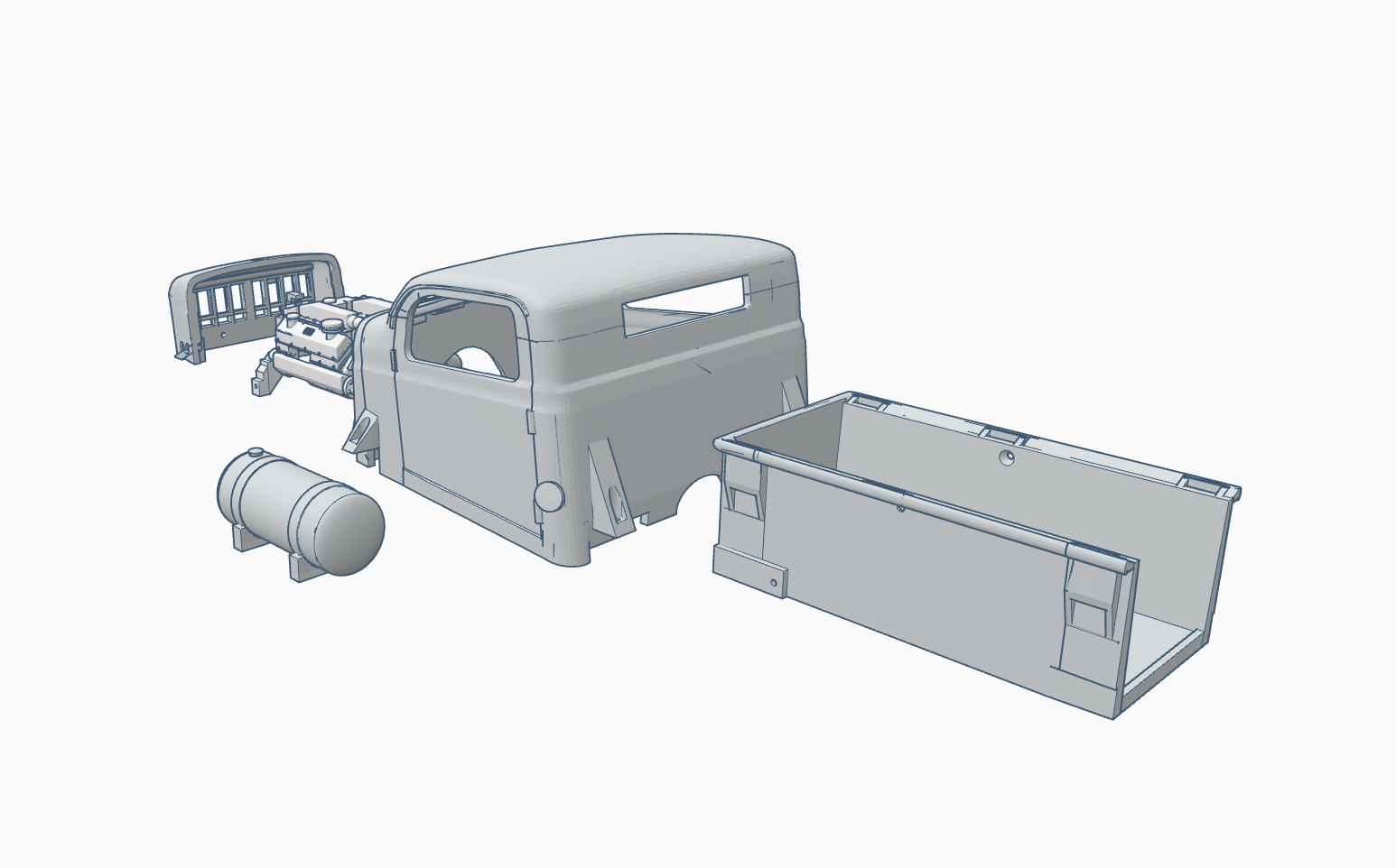 🐀 Power Wagon Rat Rod Truck body set・ 3D File for ・Cults