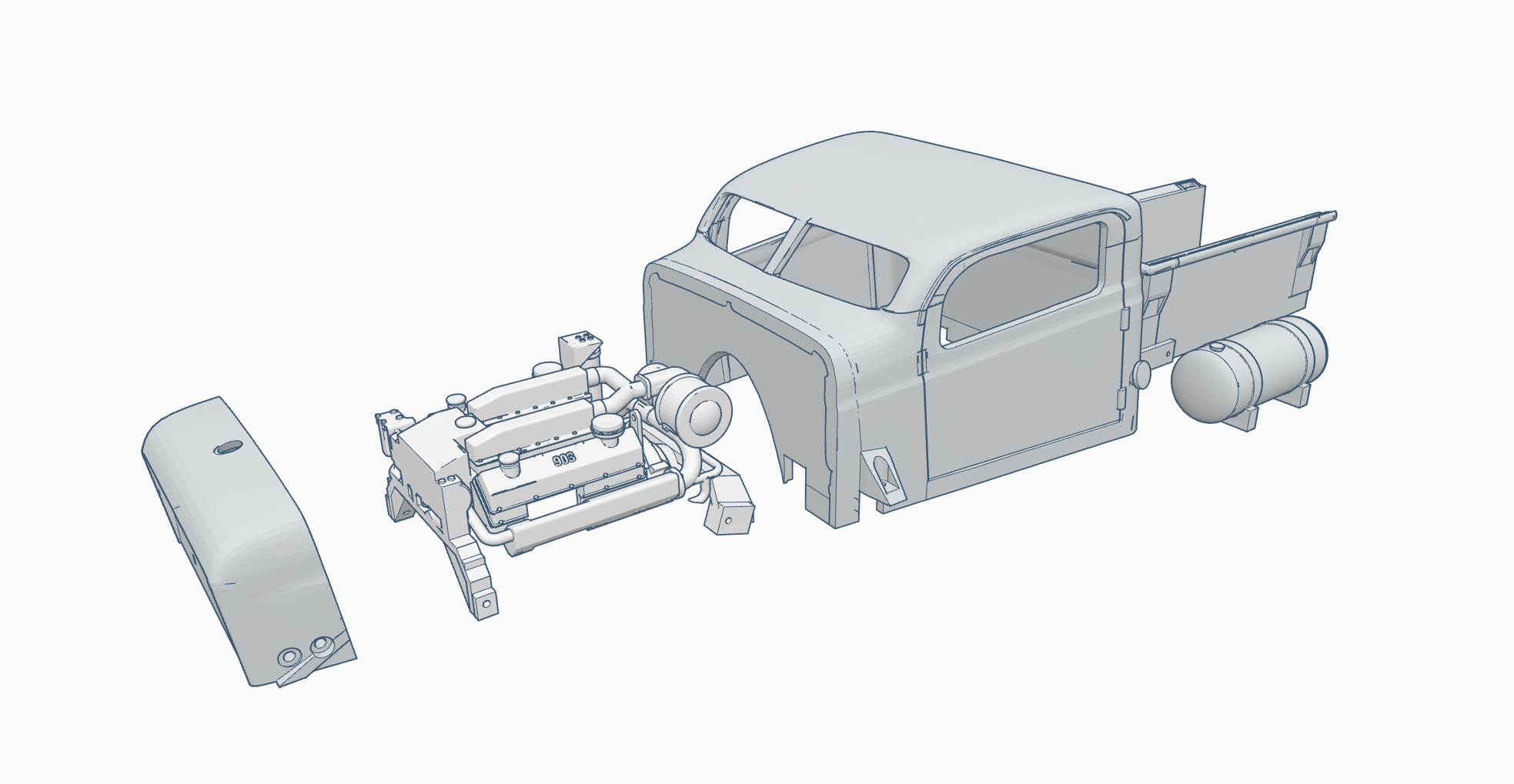 🐀 Power Wagon Rat Rod Truck body set・ 3D File for ・Cults