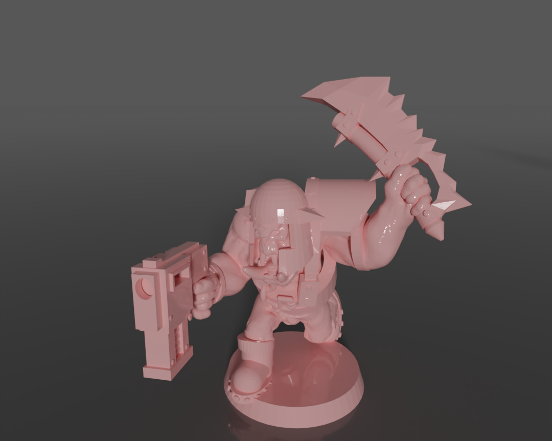 🔫 Ork soldiers with melee weapons and pistols set#3・Free STL File for ...