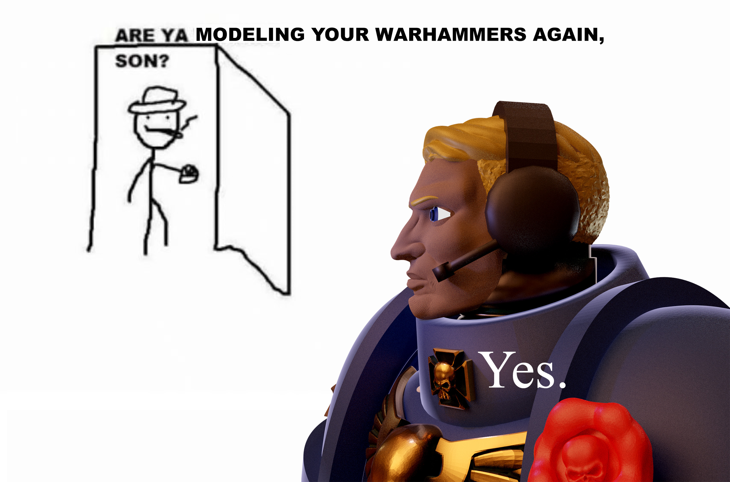 Free STL file Nordic Gamer and Yes Chad Heads for Space Soldiers 🇹🇩 ・3D ...