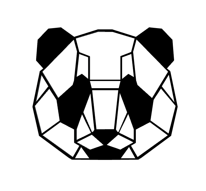 STL file PANDA WALL SCULPTURE 2D 🐼 ・3D printable model to download・Cults