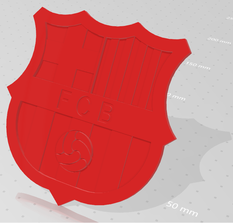 STL-Datei Barcelona Football Club Shield 🏈・3D-Druck-Idee zum ...