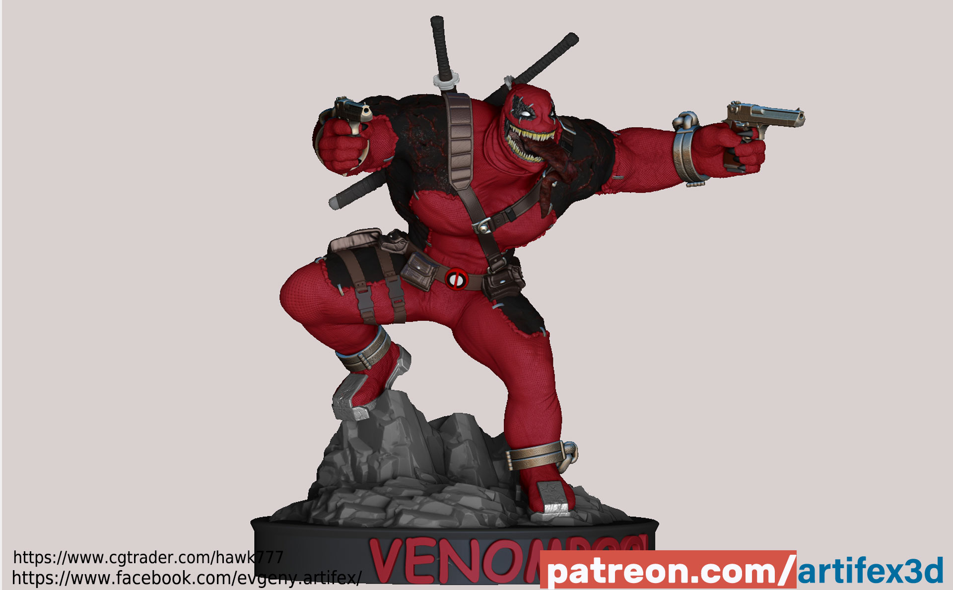 STL file Venompool 🦸‍♂️・3D printable design to download・Cults