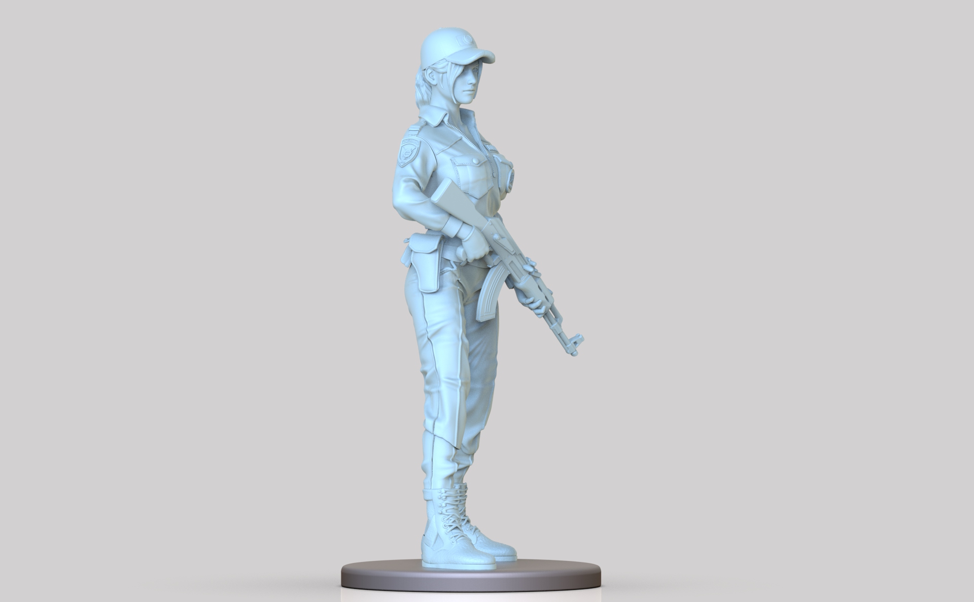 STL file hot cop girl 3D print model 🥵 ・3D printer design to download・Cults