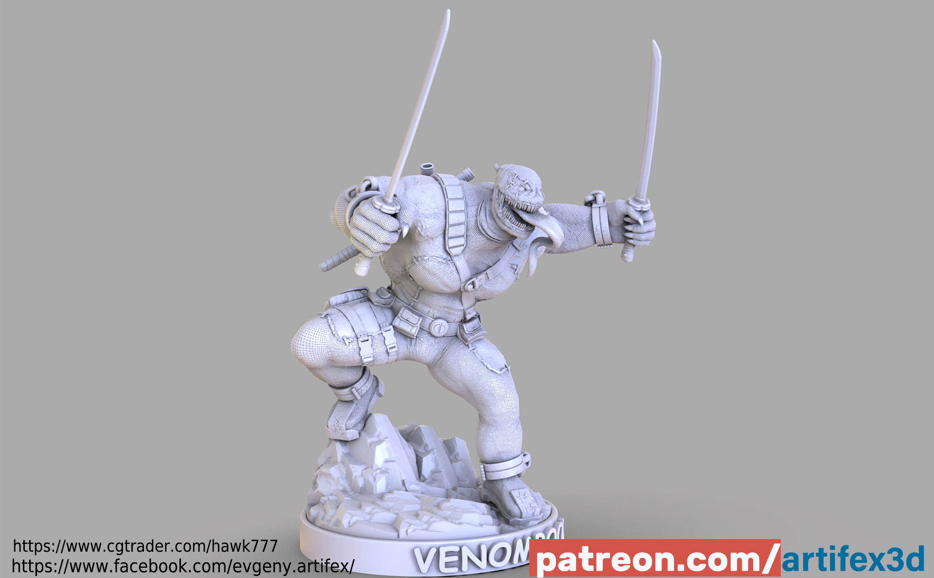 STL file Venompool 🦸‍♂️・3D printable design to download・Cults