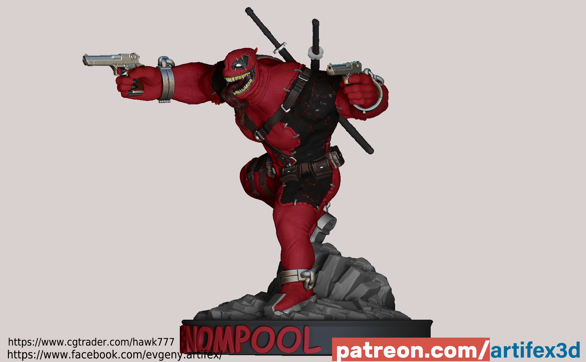 STL file Venompool 🦸‍♂️・3D printable design to download・Cults