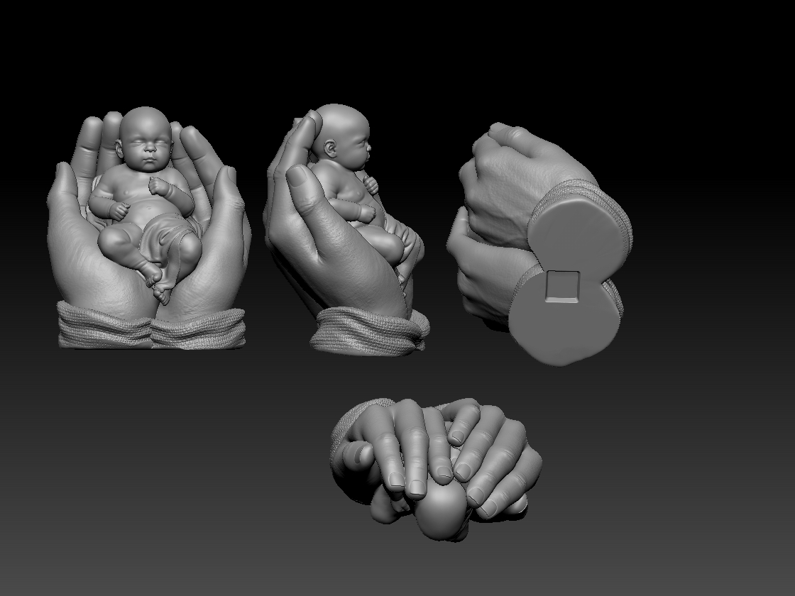 STL file sleeping baby 😴 ・Design to download and 3D print・Cults