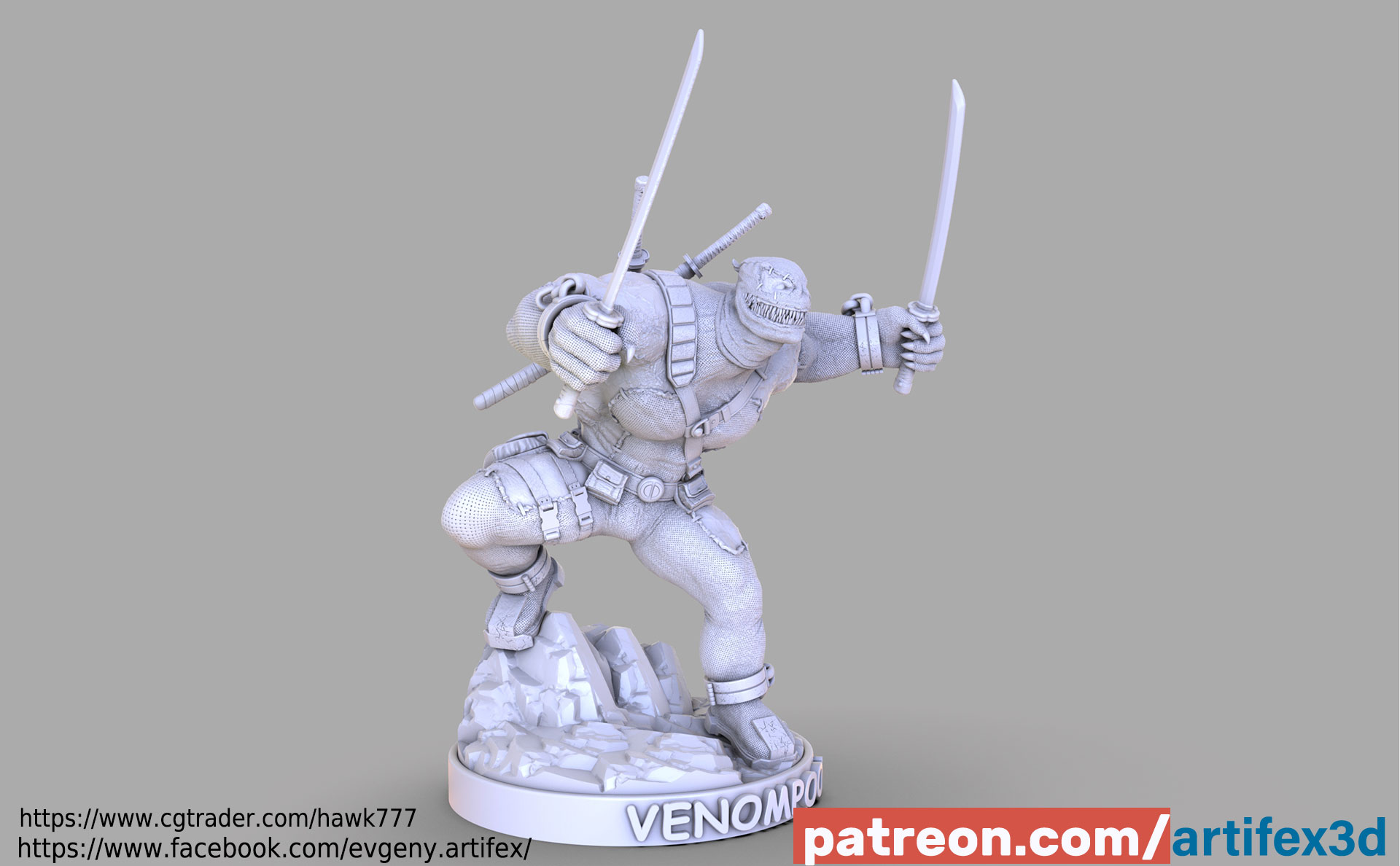 STL file Venompool 🦸‍♂️・3D printable design to download・Cults
