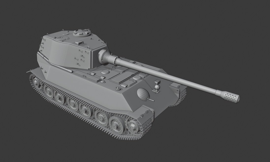 🪖 1/72 vk-4502P tank ww2 german HEAVY tank 3dprinted・ STL File for ・Cults