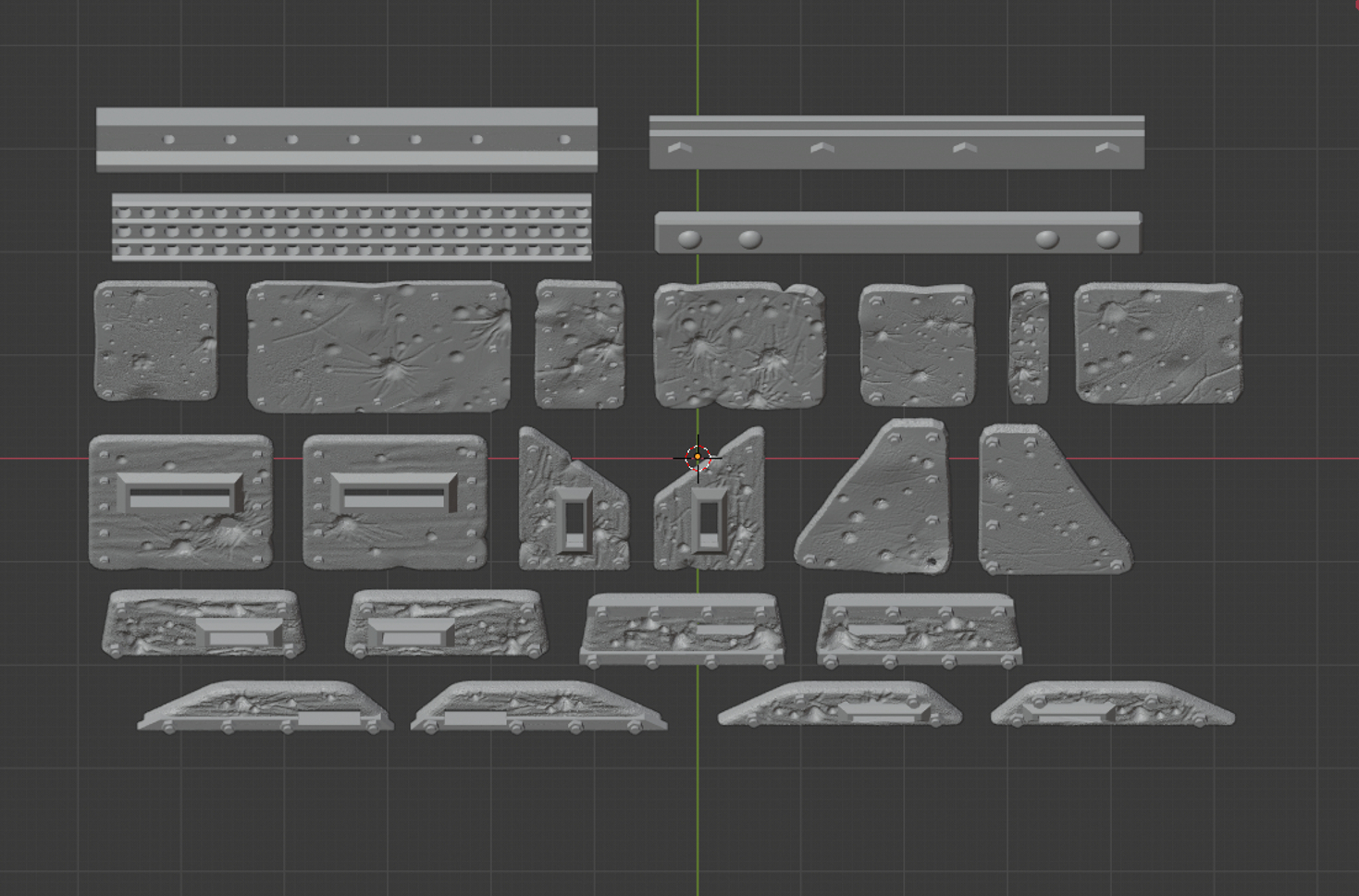 3D file Battle Damaged Armour Plates 🎲 ・3D print design to download・Cults